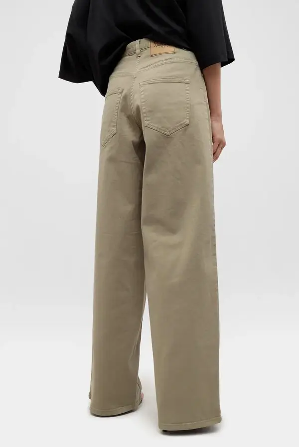 N.21 Multi-pocket Wide-leg Denim Trousers - Beige