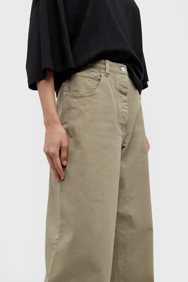 N.21 Multi-pocket Wide-leg Denim Trousers - Beige