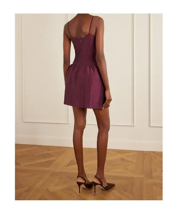 SHUSHU/TONG Pleated Sequined Dragonfly Mini Dress