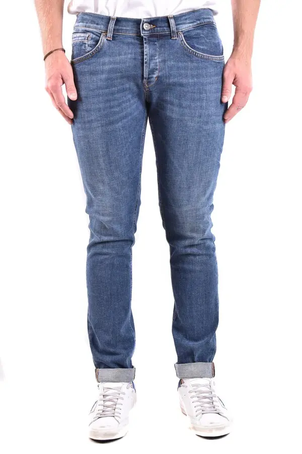 DONDUP Logo Detail Denim Trousers - Blue