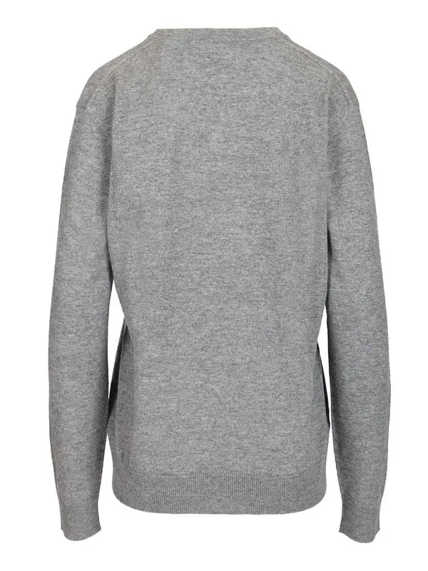 THE ROW Nian Knitted V-neck Sweater - Grey
