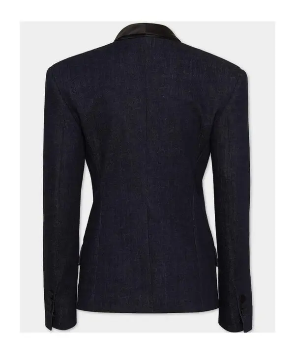 Dsquared2 Long-sleeved Denim Shawl Collar Blazer
