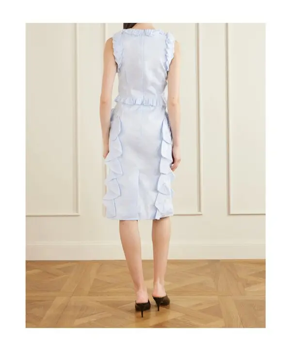 SHUSHU/TONG Ruffled Dress With Bow Detail