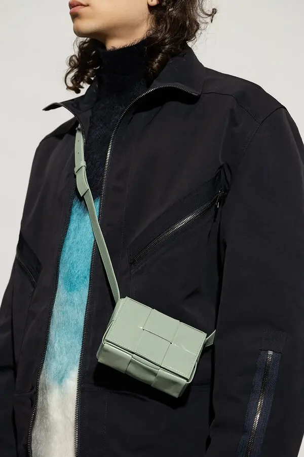 Bottega Veneta Magnetic Buckle Shoulder Bag - Green