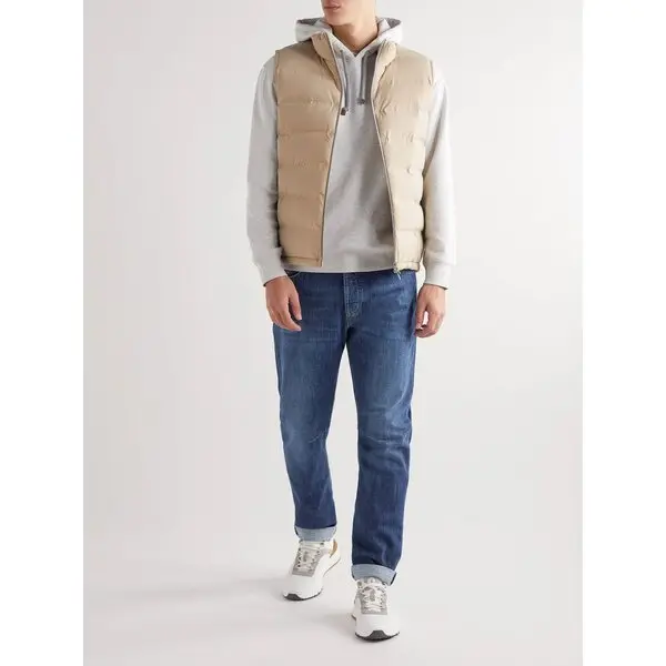Brunello Cucinelli Straight-leg Jeans With Logo Detail - Blue