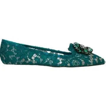 Dolce & Gabbana Embellished Lace Ballerina Flats