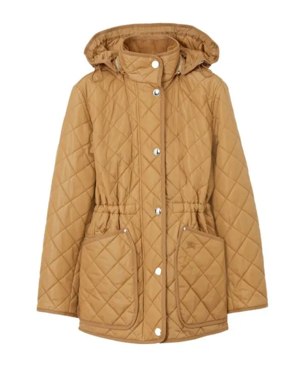 Burberry Diamond-quilted Drawstring Hooded Jacket