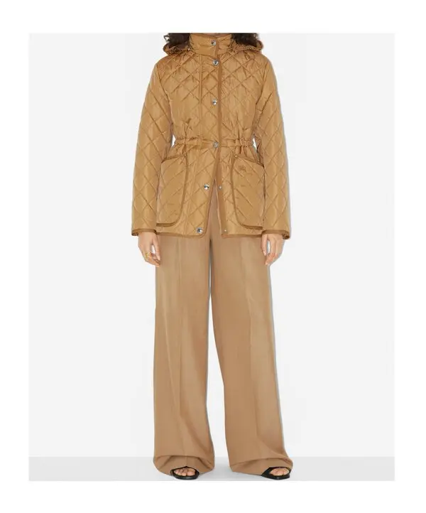 Burberry Diamond-quilted Drawstring Hooded Jacket
