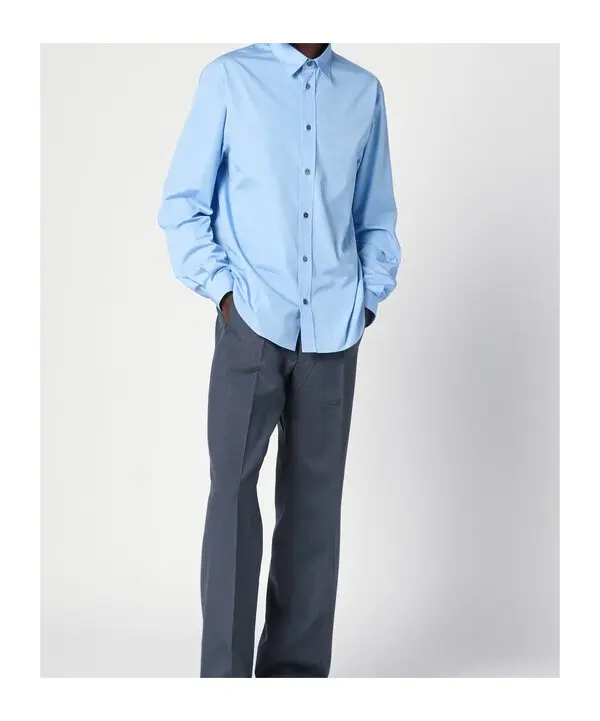 Prada Long Sleeved Buttoned Shirt - Blue