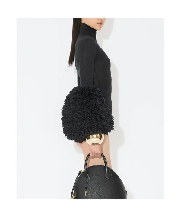 Alaïa High Neck Draped Knit Bodysuit