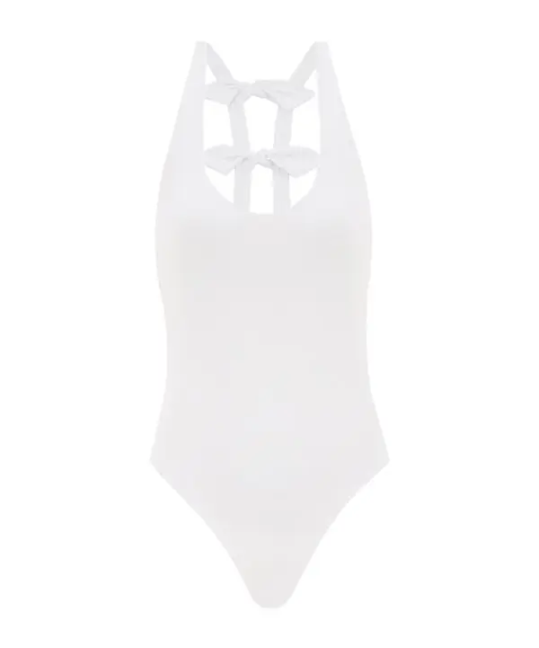 Zimmermann Everly Bow One-piece Swimsuit - Ivory