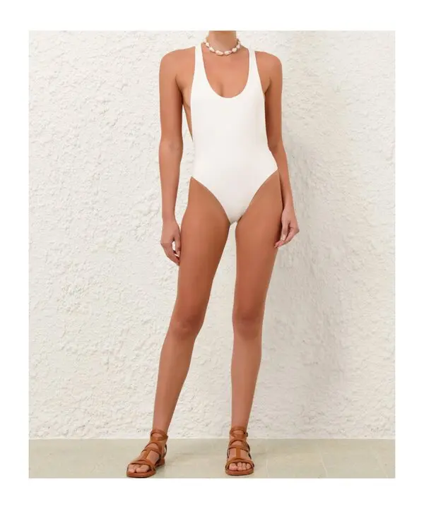 Zimmermann Everly Bow One-piece Swimsuit
