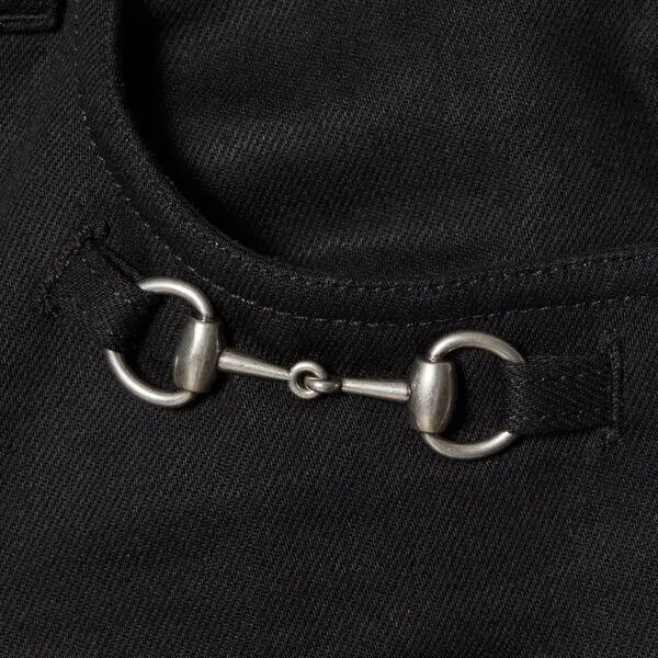 Gucci Cotton Denim Pants With Horsebit Detail