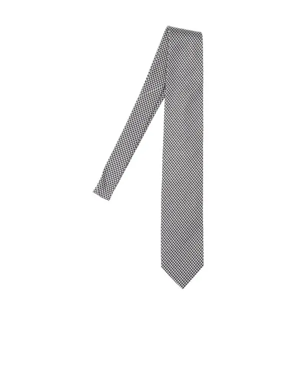 TOM FORD Patterned Jacquard Pointed-tip Tie - Gray