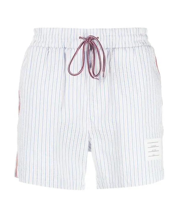Thom Browne Striped Swim Shorts - Light Blue