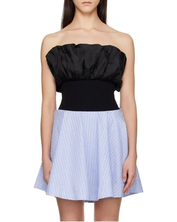 GANNI Off-the-shoulder Top With Ruffled Edges