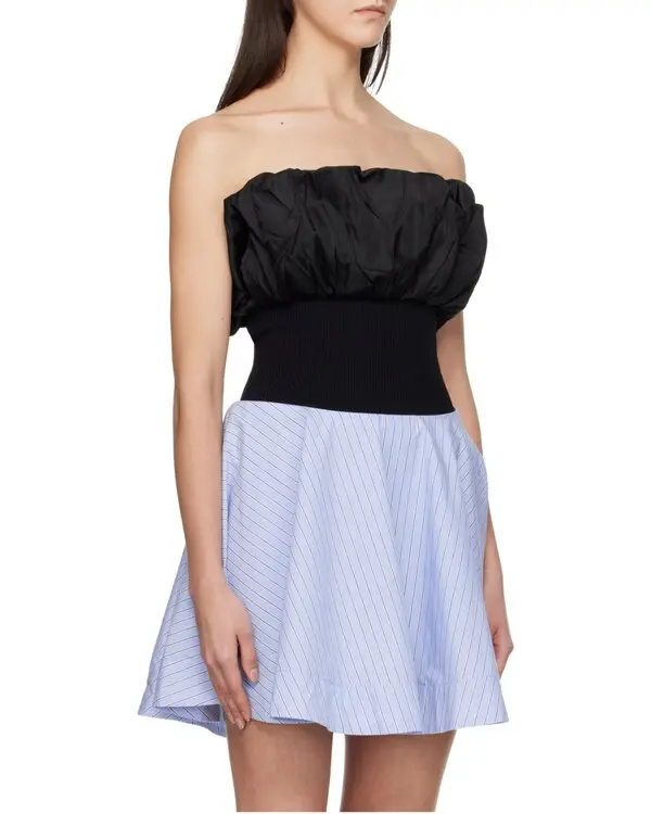 GANNI Off-the-shoulder Top With Ruffled Edges