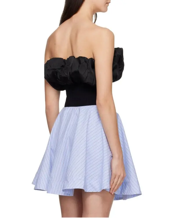 GANNI Off-the-shoulder Top With Ruffled Edges