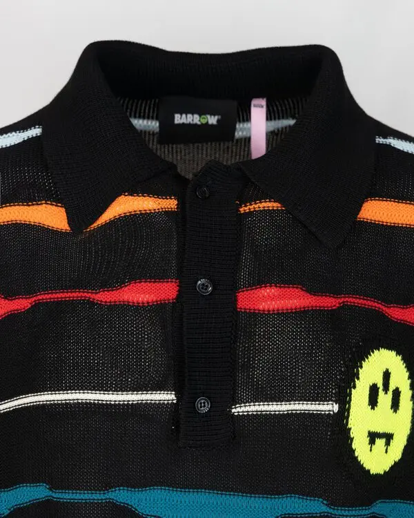 BARROW Contrast-striped Polo Shirt
