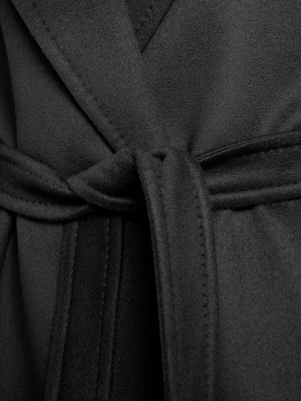 Max Mara Melinda Belted Long-sleeved Coat - Black