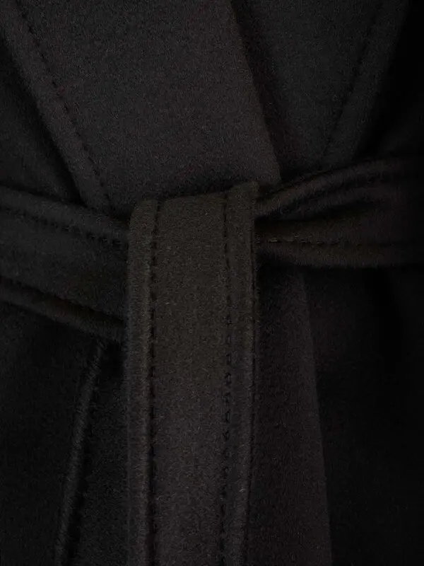 Max Mara Melinda Belted Long-sleeved Coat - Black
