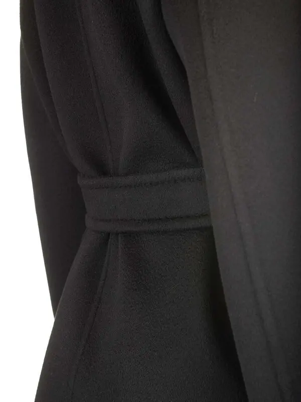 Max Mara Melinda Belted Long-sleeved Coat - Black