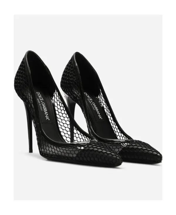 Dolce & Gabbana Mesh Detail Pointed-toe Pumps
