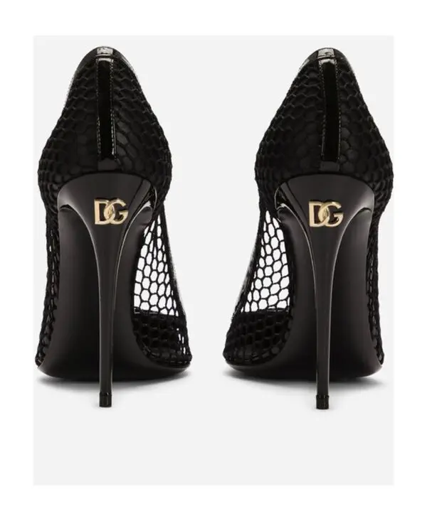 Dolce & Gabbana Mesh Detail Pointed-toe Pumps