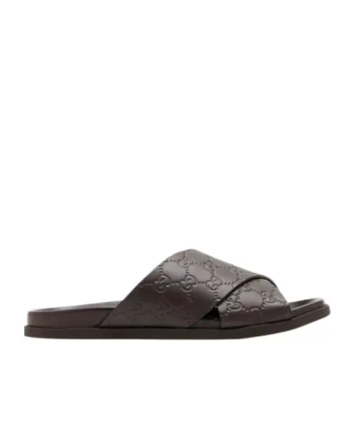 Gucci Dali Embossed Leather Slides