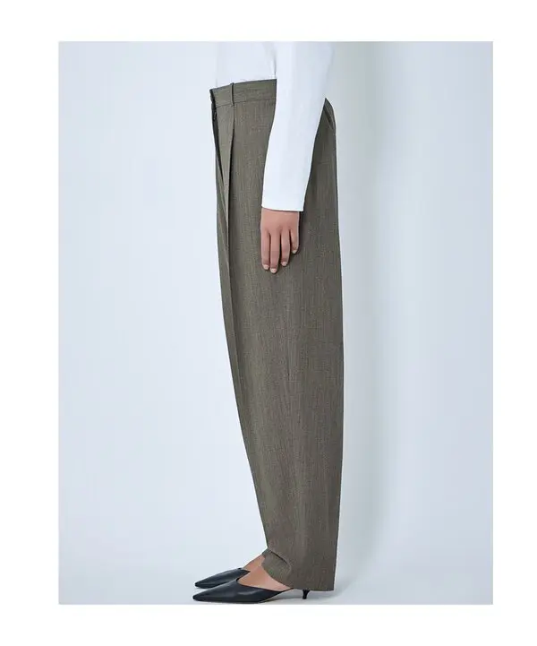THE ROW Gianni Pleated Wool Grain-de-poudre Trousers - Black