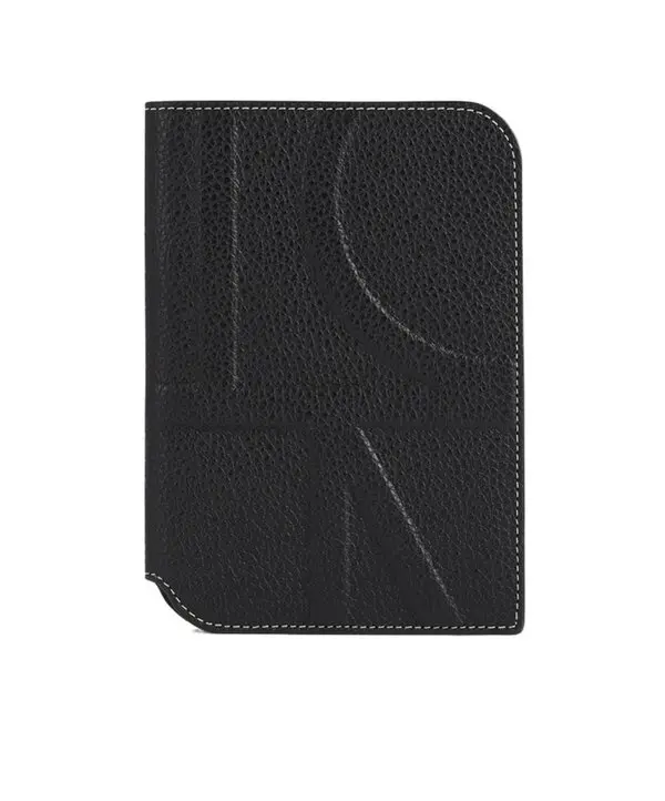 TOTEME Logo Embossed Bifold Wallet - Black