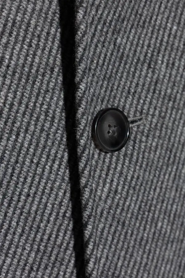 Officine Générale Single-breasted Coat With Adjustable Cuffs - Grey