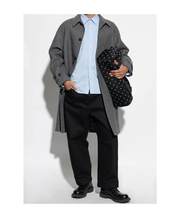 Officine Générale Single-breasted Coat With Adjustable Cuffs - Grey
