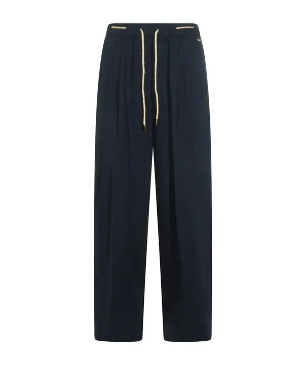 Herno Drawstring Wide-leg Pants - Black