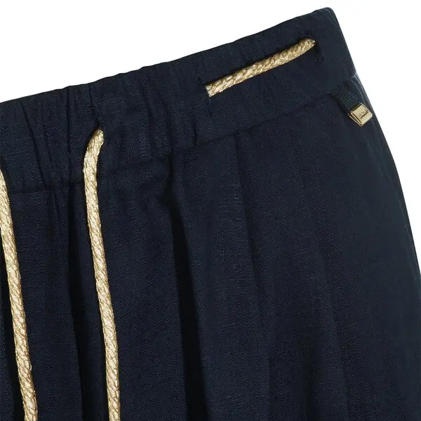 Herno Drawstring Wide-leg Pants - Black
