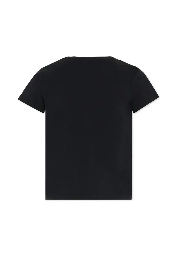 Moncler Embroidered Logo T-shirt - Black