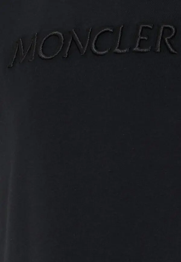 Moncler Embroidered Logo T-shirt - Black
