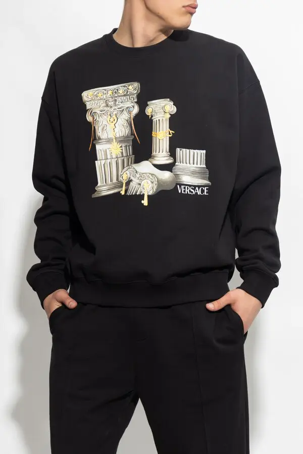 Versace Graphic-printed Crewneck Sweatshirt