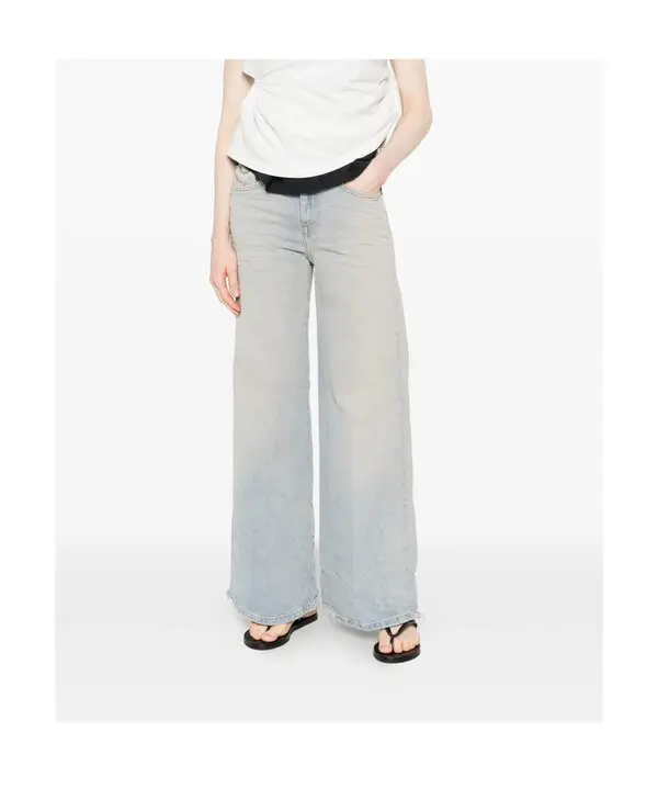 DIESEL® 1978 Akemi Distressed Flared Jeans - Gray