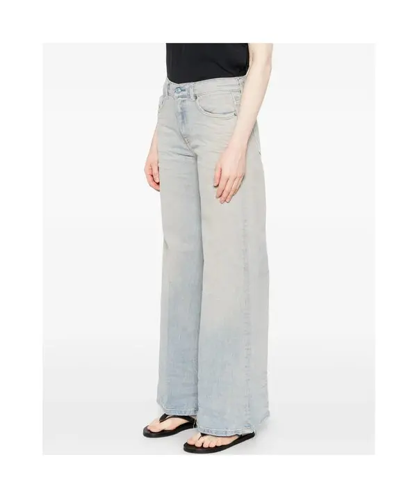 DIESEL® 1978 Akemi Distressed Flared Jeans - Gray