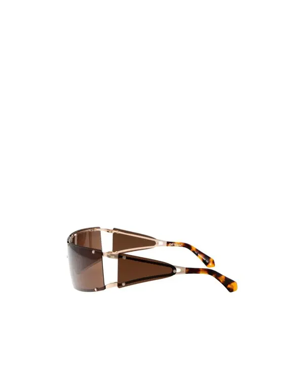 Off-White Kenema Wraparound Frame Sunglasses - Brown