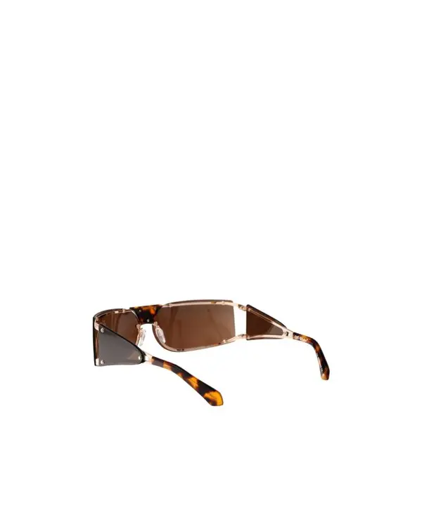 Off-White Kenema Wraparound Frame Sunglasses - Brown