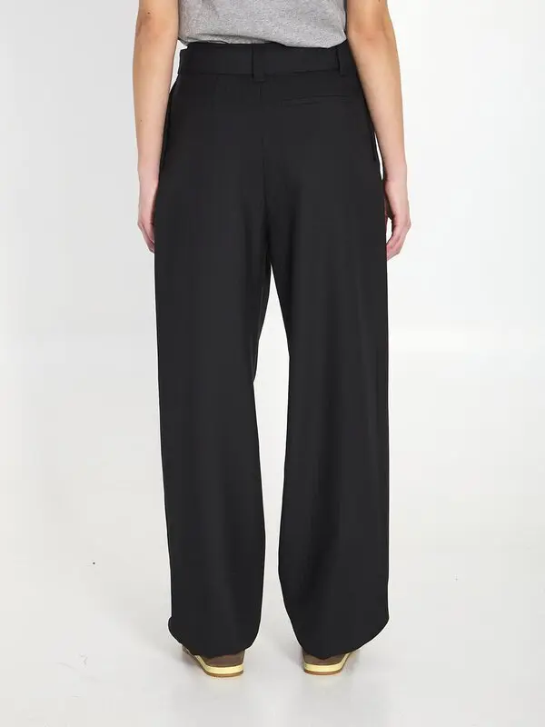 Loewe Logo Patch Pleated Trousers