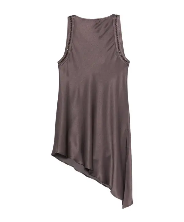 Antonelli Firenze Asymmetrical Draped Sleeveless V-neck Cover-up