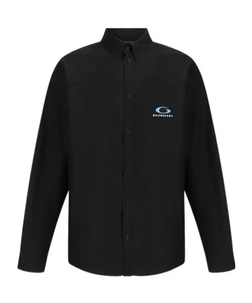 Balenciaga Logo Embroidered Long-sleeved Shirt