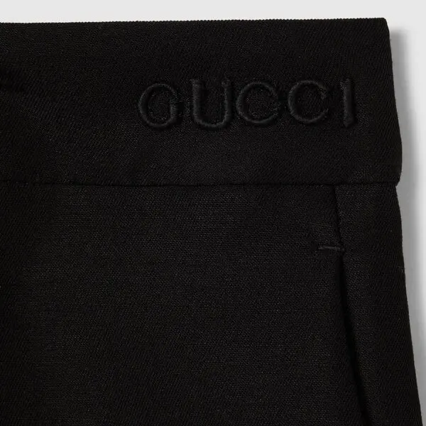 Gucci Logo Embroidered Bootcut Trousers