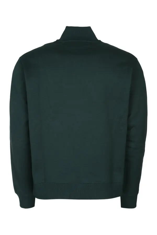 Dior Half Zip Sweatshirt With Embroidered Logo - Green