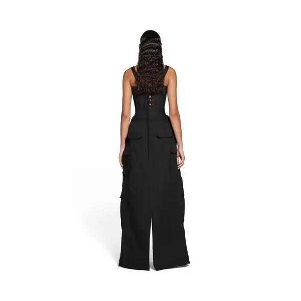 Balenciaga Apron Cargo Pants Skirt - Black