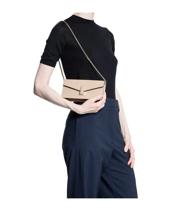 VALEXTRA Iside Envelope Clutch Bag - Beige