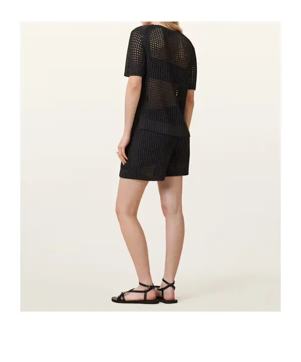 ALLSAINTS Paloma Drawstring Knit Shorts - Charcoalgrey